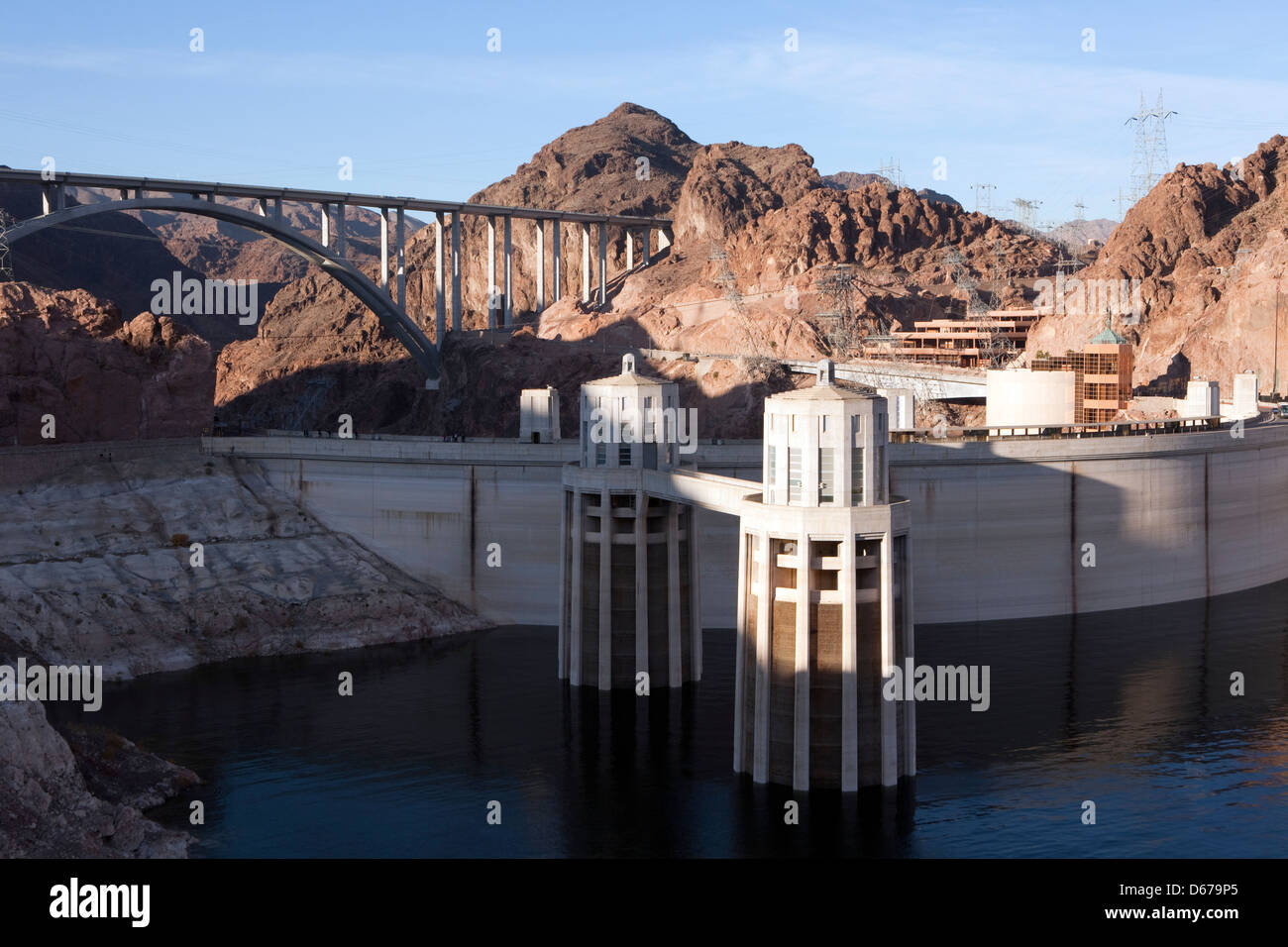 A view of the Hoover Dam on the border of Arizona and Nevada, USA Stock ...