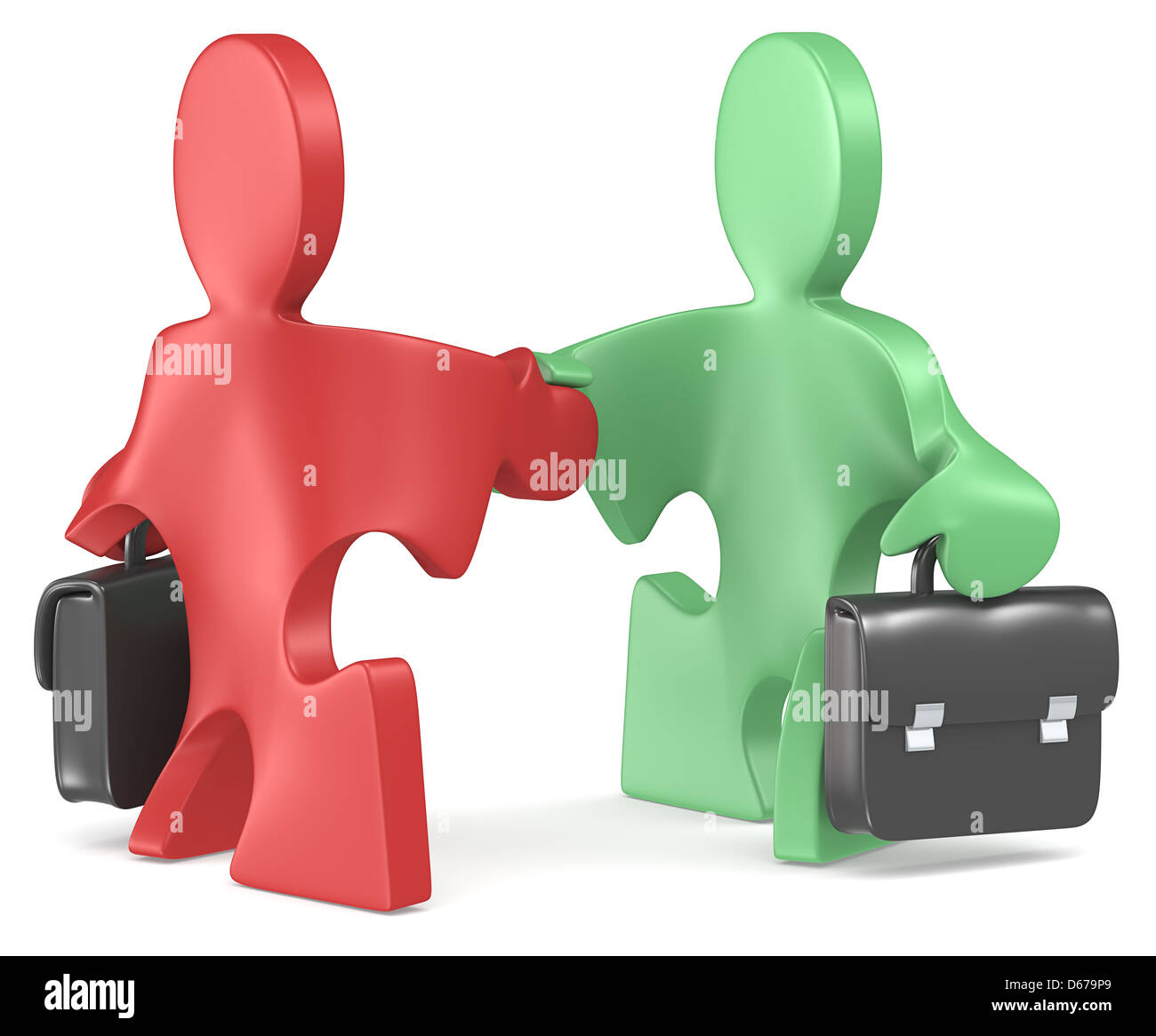 3d businessman handshake with briefcase black hi-res stock photography ...