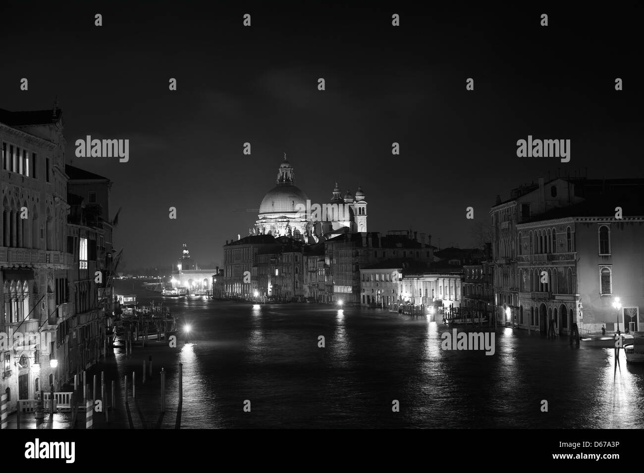 The Grand Canal in Venice at Night, Italy Stock Photo - Alamy