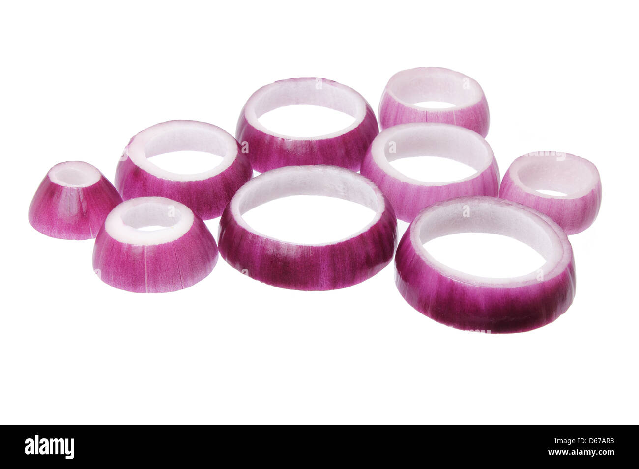 Red onion rings pieces hi-res stock photography and images - Alamy