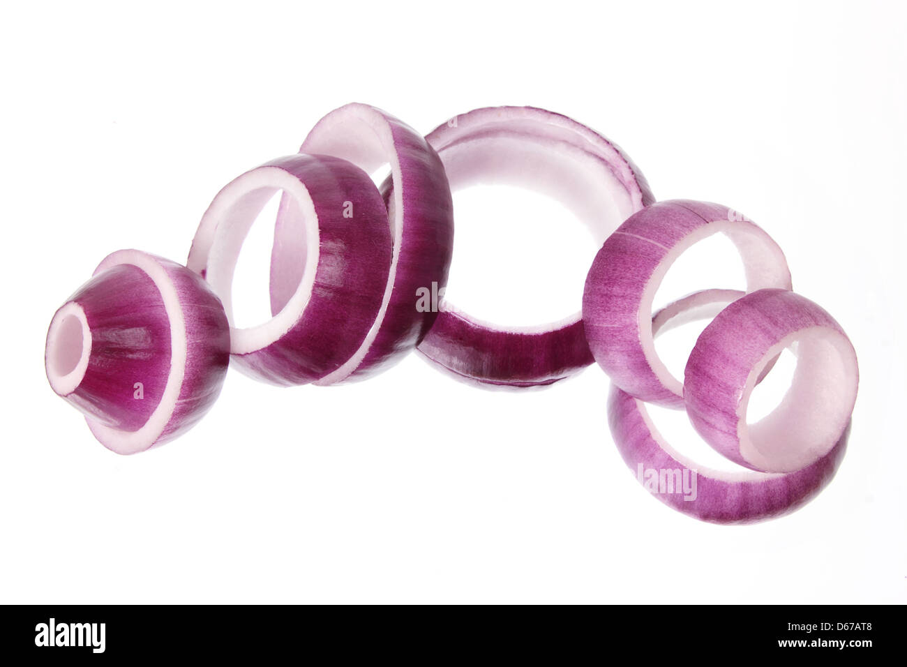 Slices of Red Onion Stock Photo - Alamy
