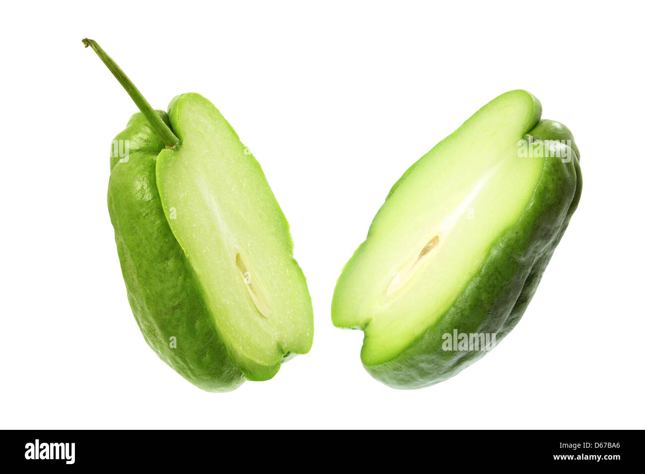 Chayote Cut in Half Stock Photo - Alamy