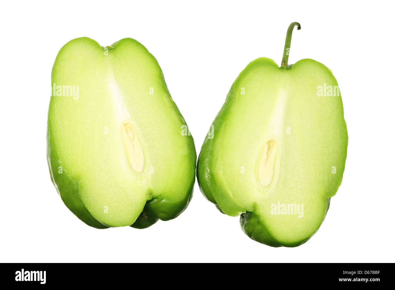 Chayote Cut in Half Stock Photo - Alamy