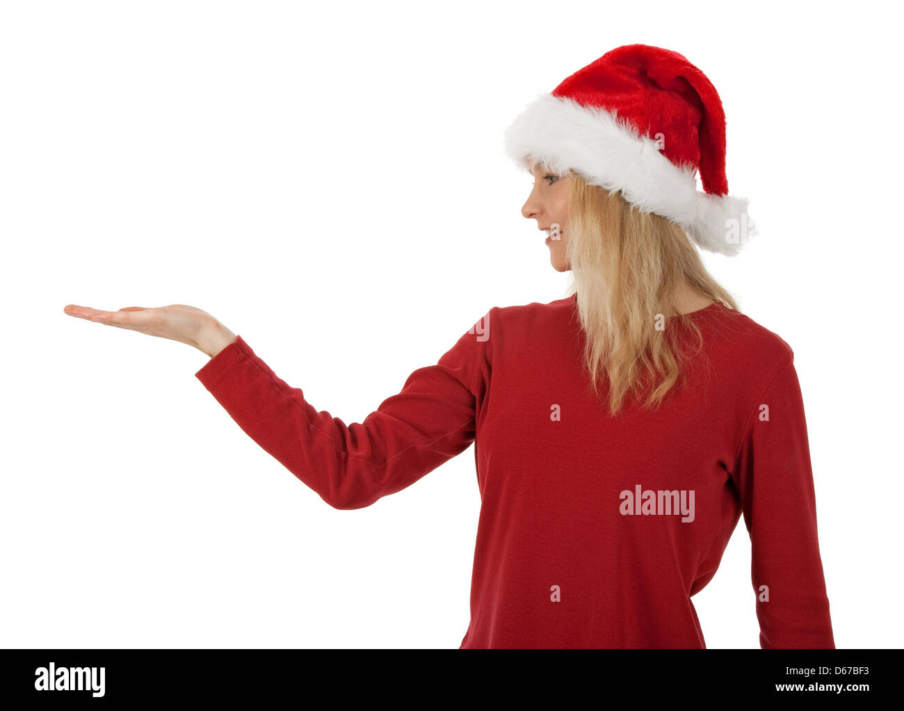 Santa claus showing open hand hi-res stock photography and images - Alamy