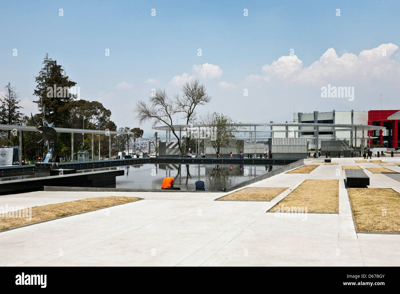 Plaza de las Americas with reflecting pool & trellises is a locus for ...