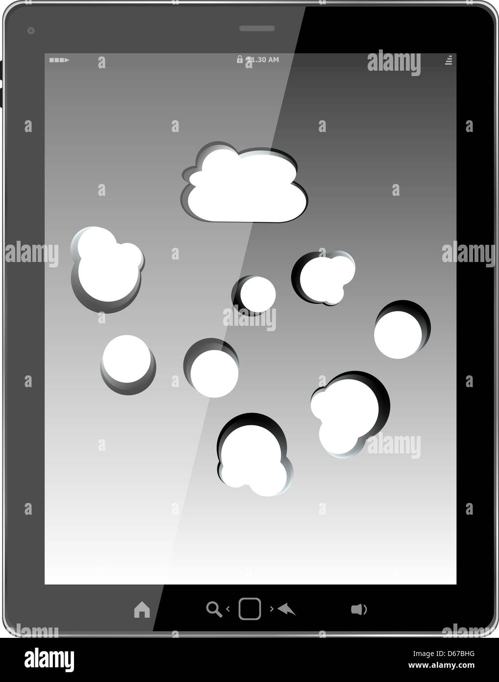 Tablet play Black and White Stock Photos & Images - Alamy