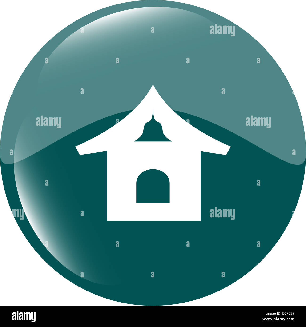 house web icon button Stock Photo - Alamy