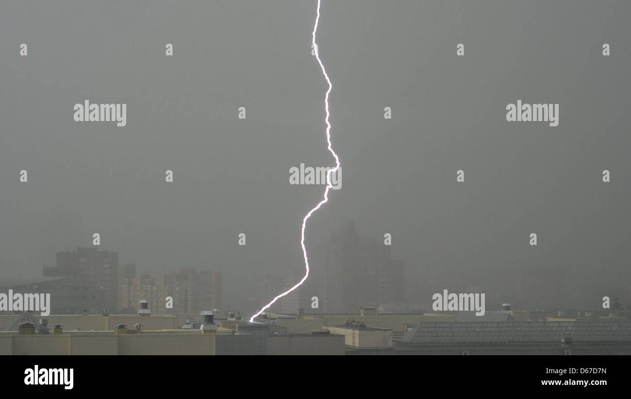 This image is a screenshot from a video showing a lightning test ...