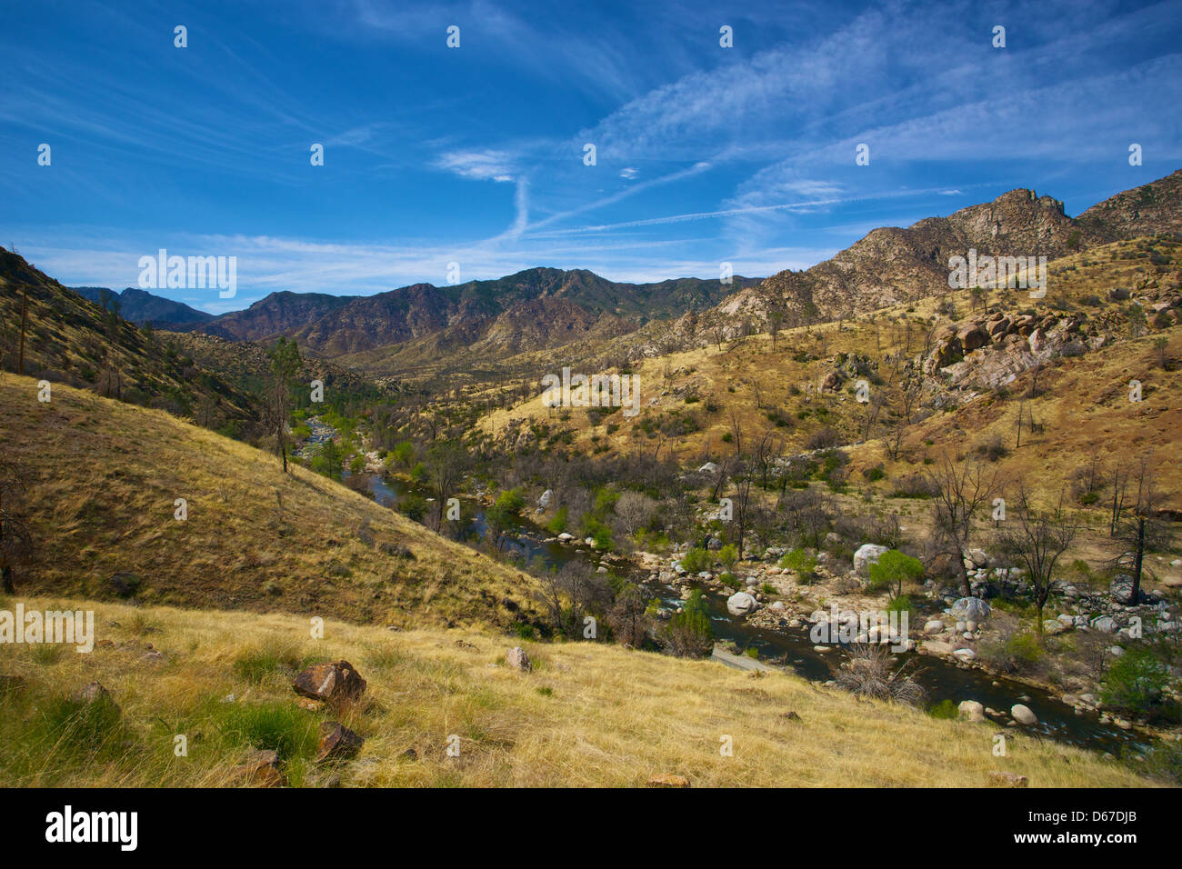 Kern River flows through Sequoia National Forest toward Kernville ...