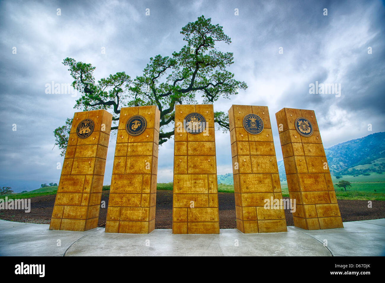 Five towers stand as a memorial to the five branches of the United ...