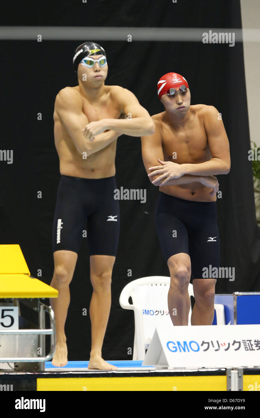 (L to R) Kenta Ito (JPN), Shinri Shioura (JPN), April 14, 2013 - Swimming : JAPAN SWIM 2013, Men ...