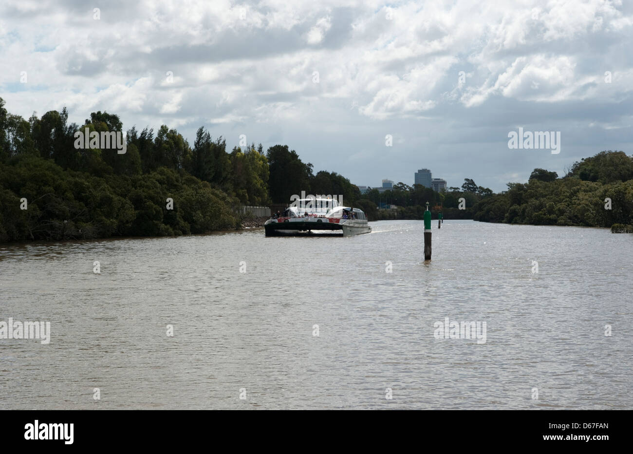 RiverCat approaching terminal at Parramatta Stock Photo - Alamy