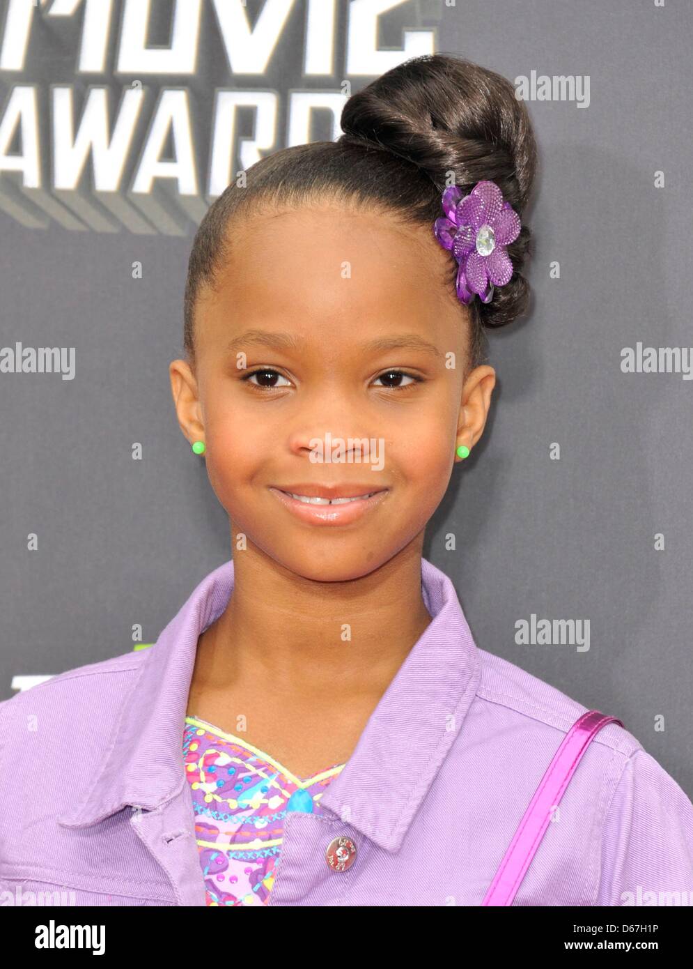 Quvenzhane Wallis at arrivals for MTV Movie Awards - ARRIVALS, Sony ...