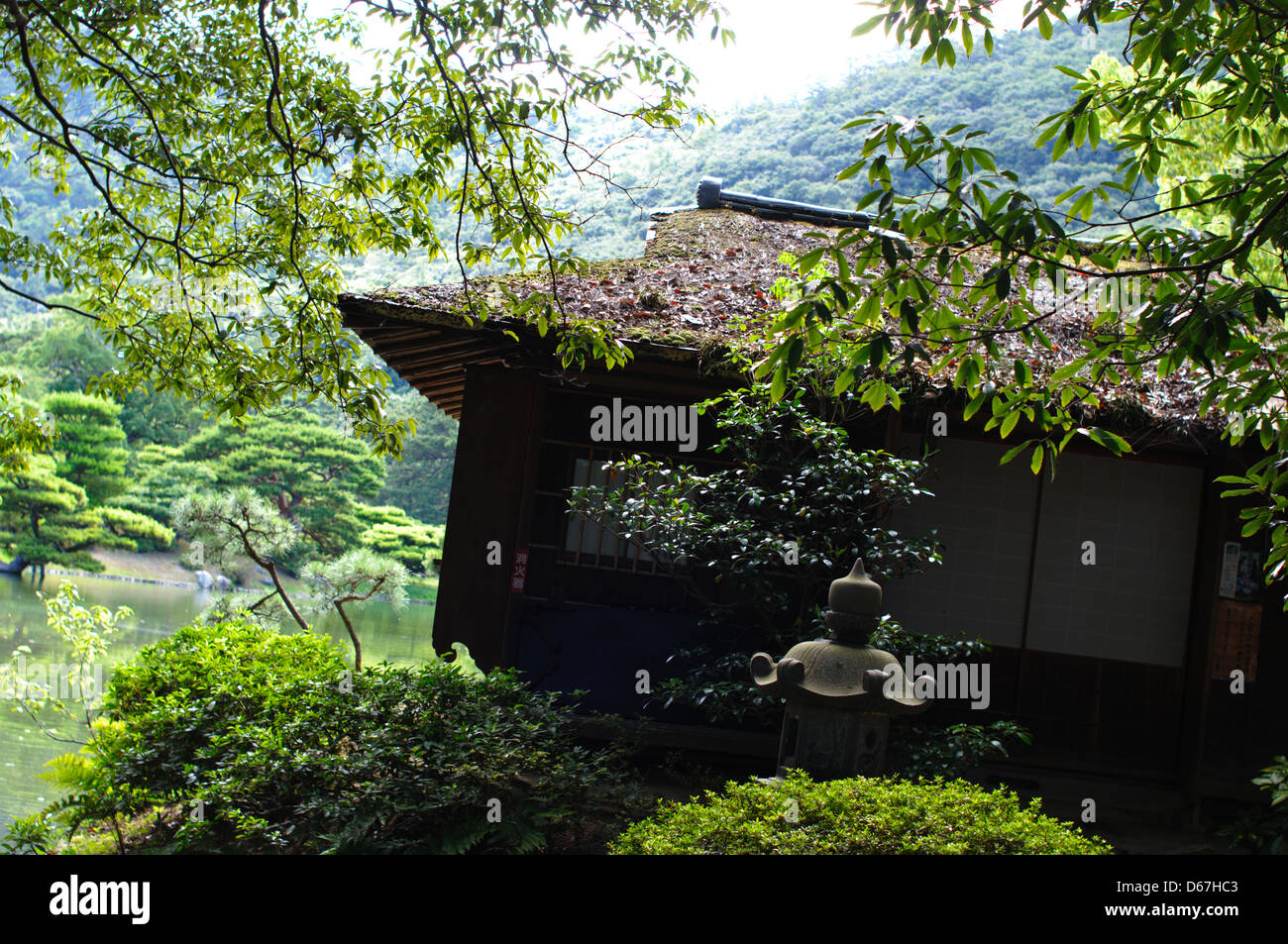 Ritsurin Garden in Takamatsu, Shikoku, Japan, is a famous historical ...