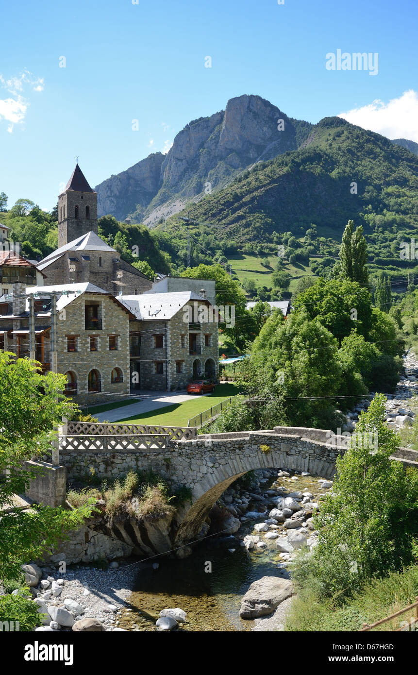 Spanish mountain town Parzan Stock Photo - Alamy