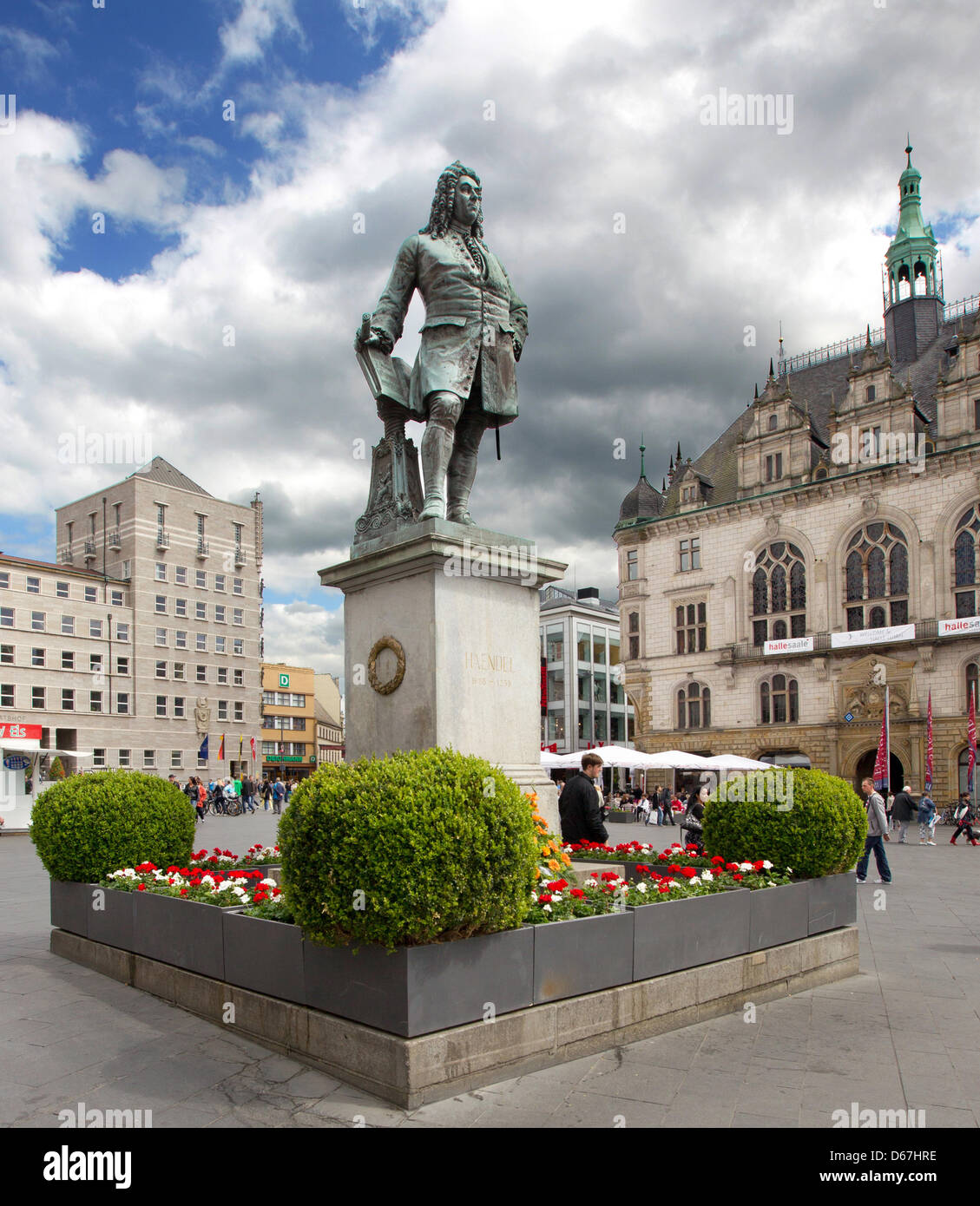 A Georg Friedrich Haendel (1685-1759) memorial with fresh flowers is ...