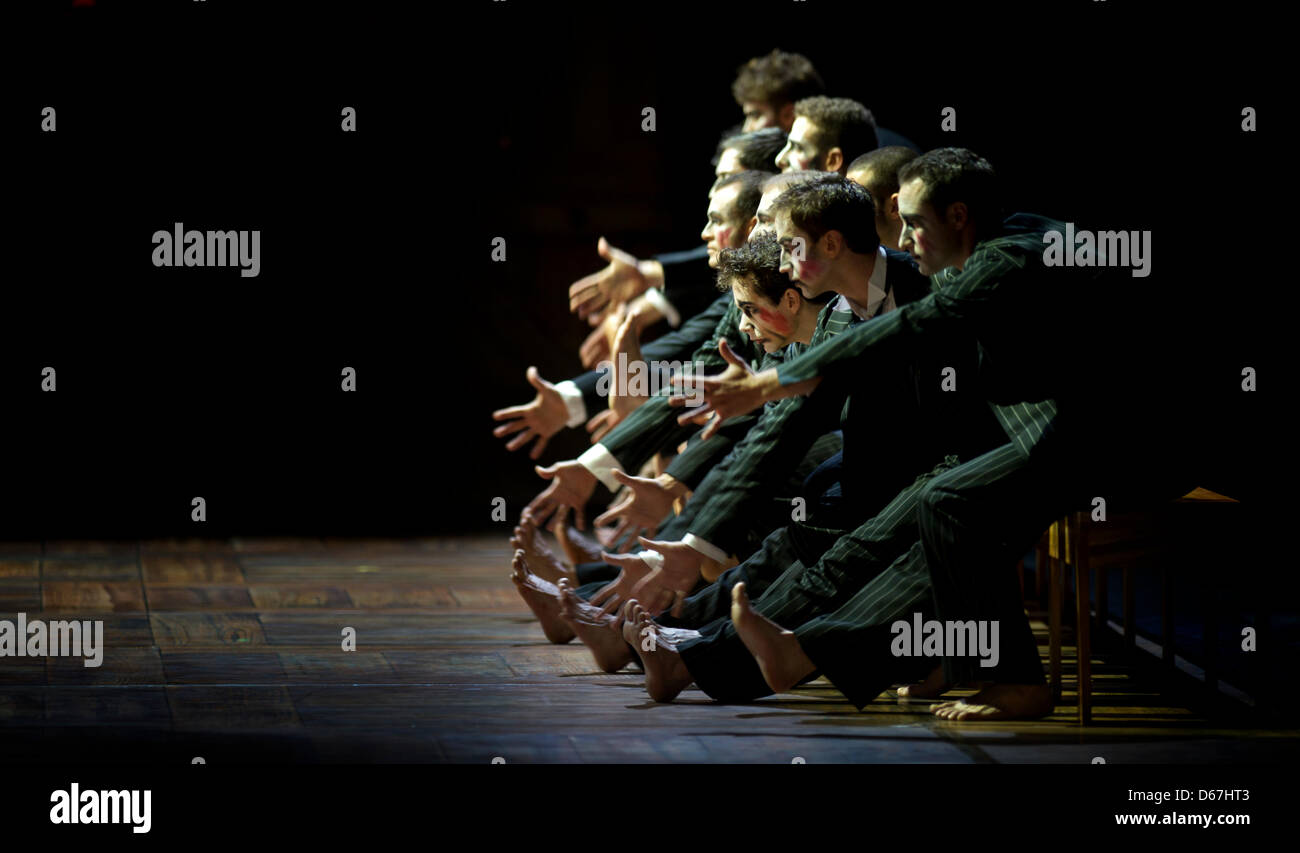 The Semper Opera ballet is pictured on stage during a costume rehearsal ...