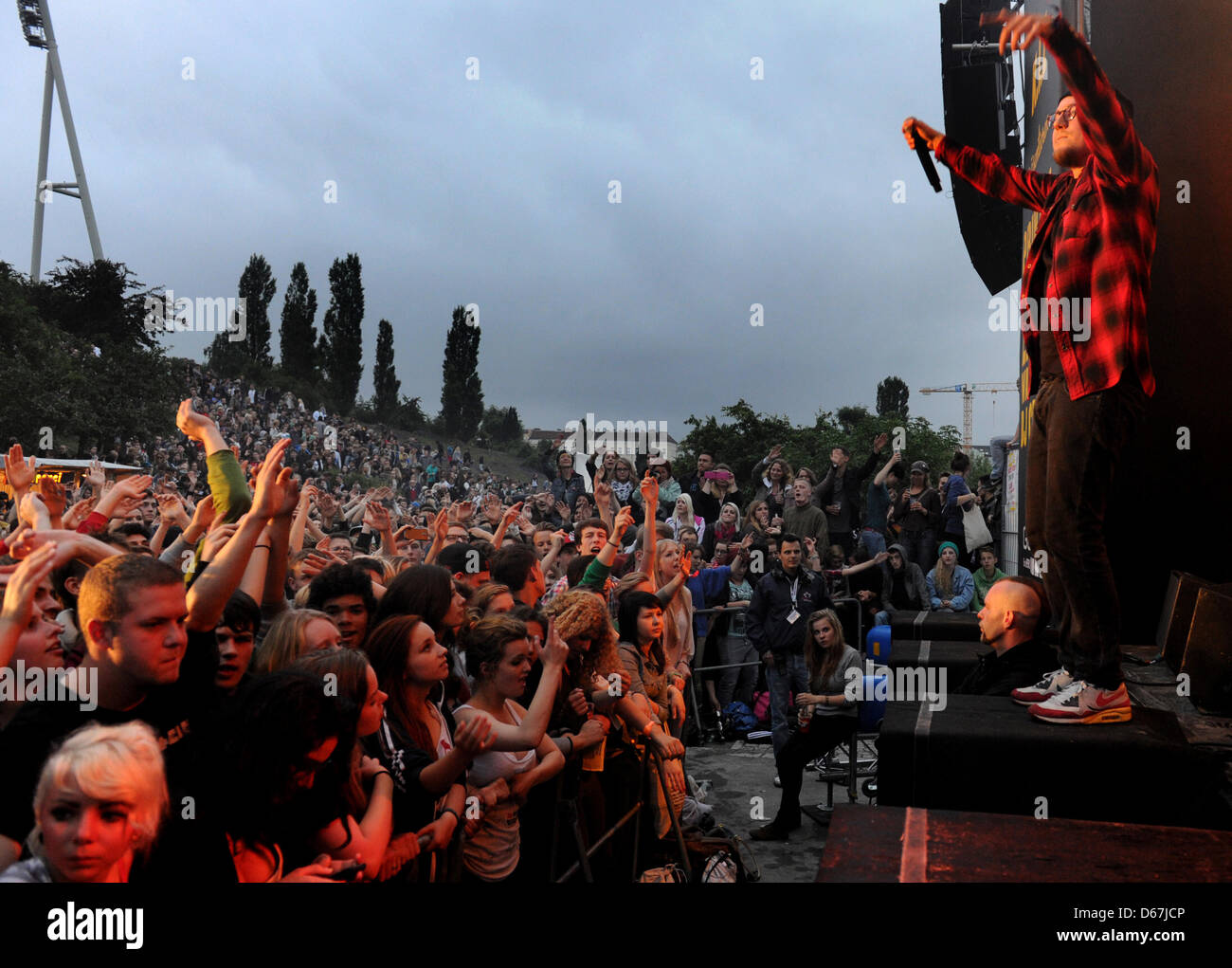 Berlin-based Rapper Prinz Pi performs on stage at the Fete de la ...