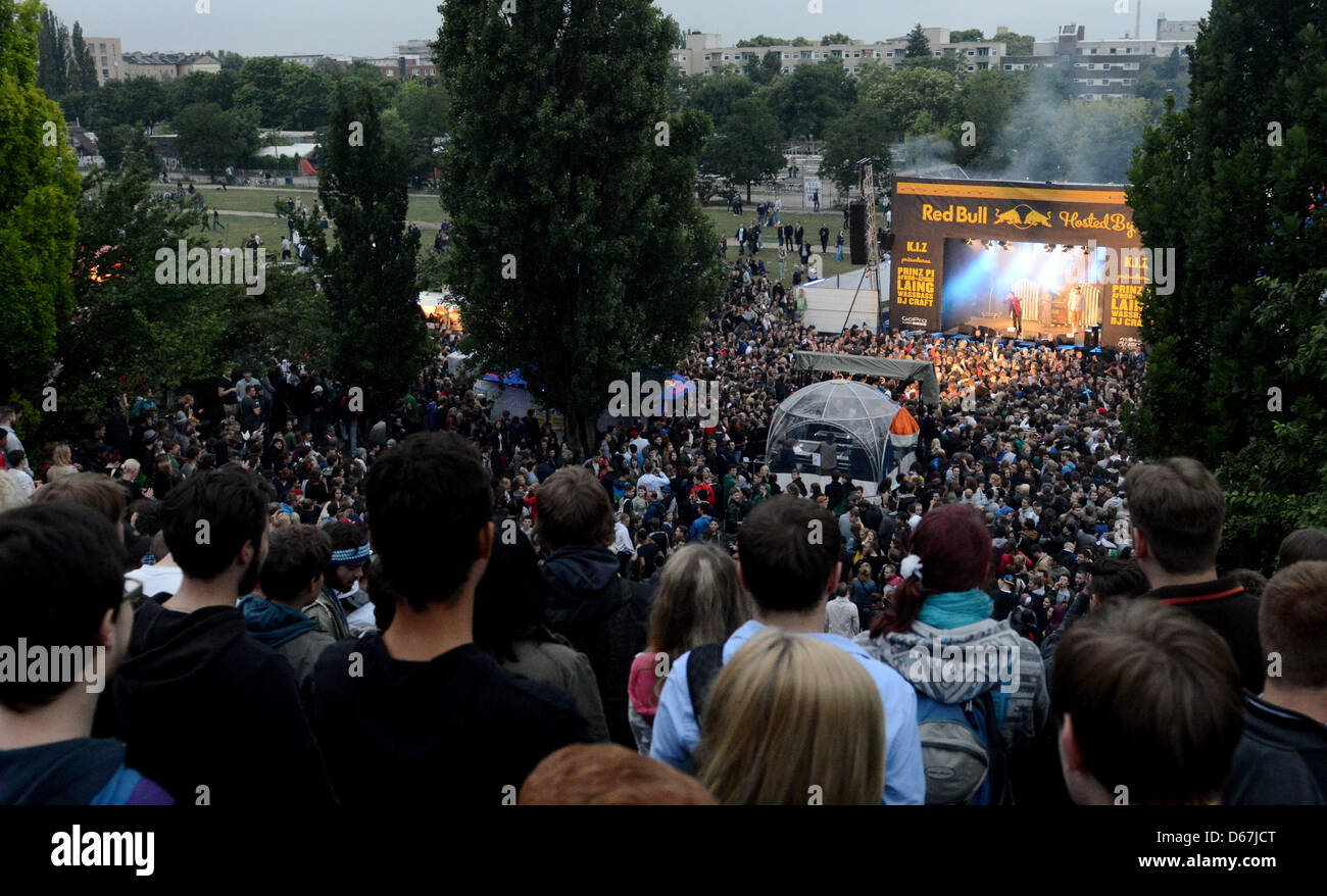 Berlin-based Rapper Prinz Pi performs on stage at the Fete de la ...