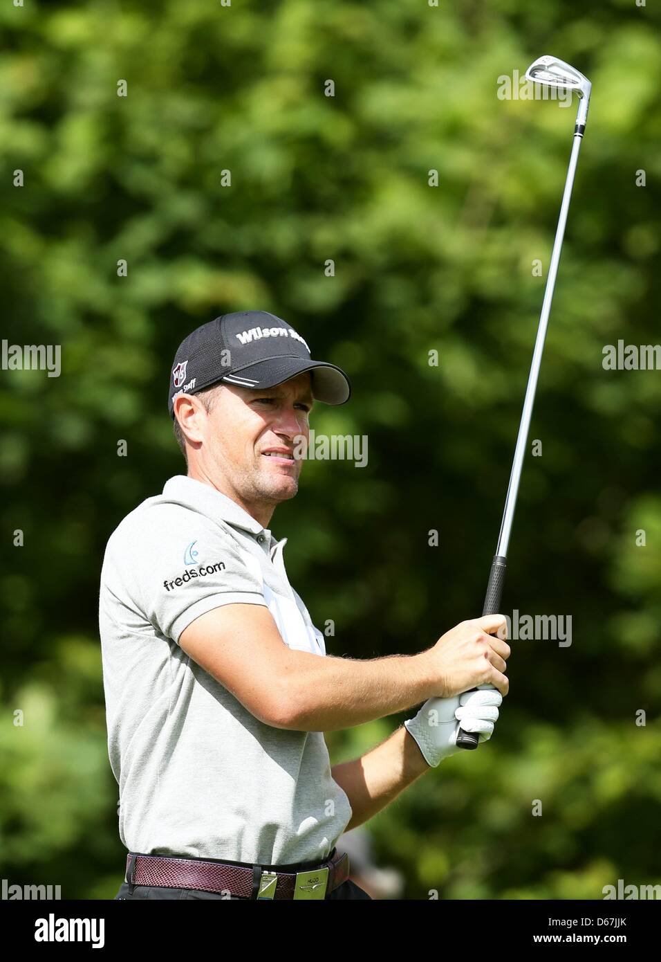 Steve Webster from Great Britain plays during the International Open on ...