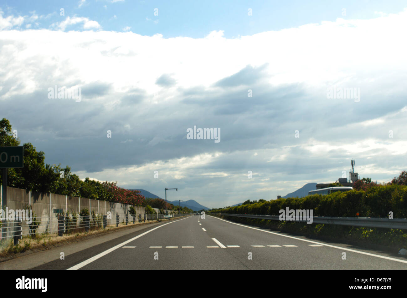 This image shows a scenic route leading to Kotohira, located in Shikoku ...