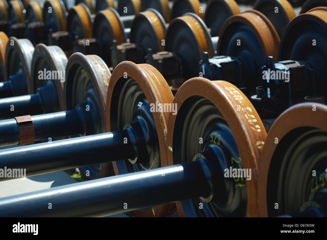 Train wheelsets hi-res stock photography and images - Alamy