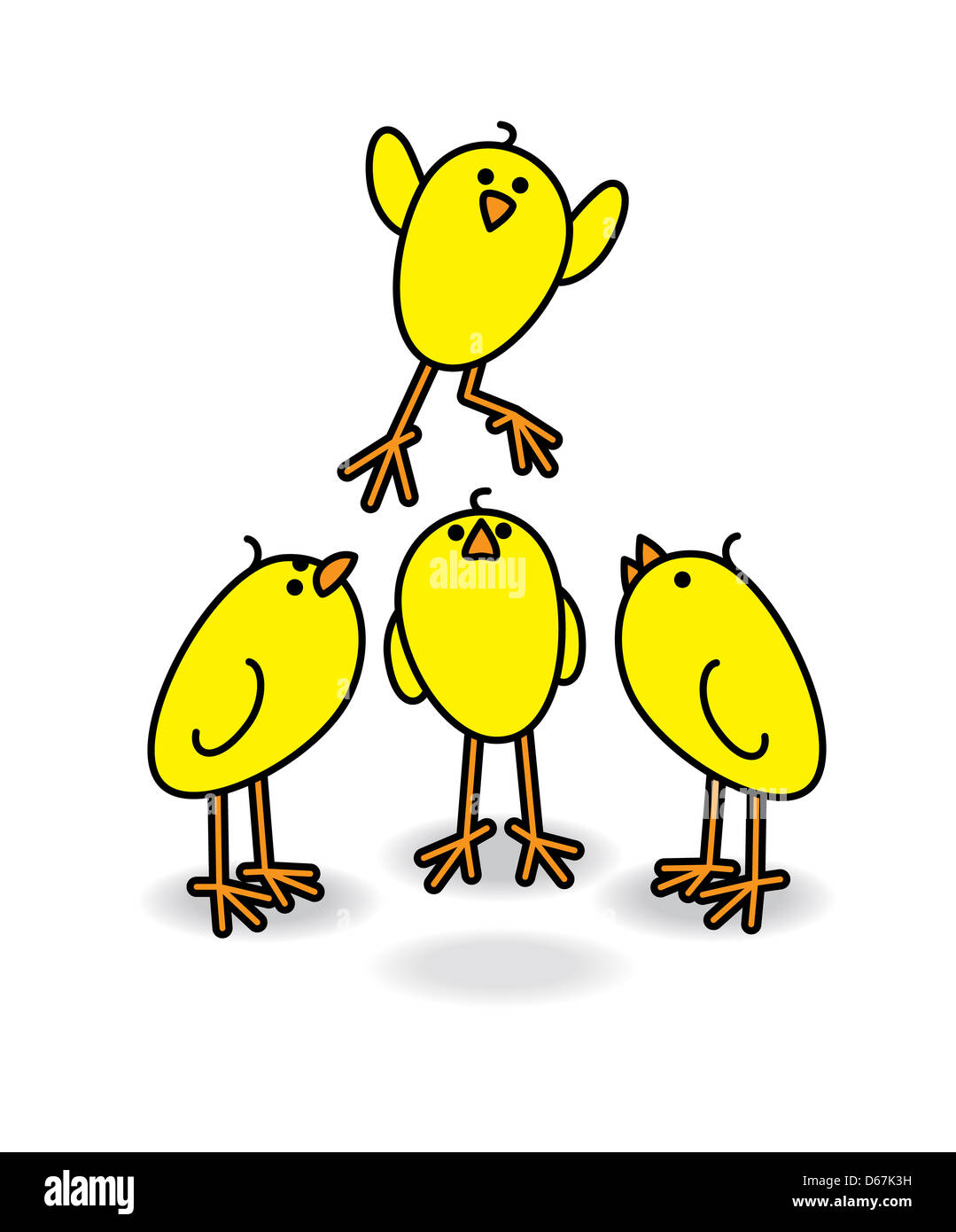 Cartoon illustration baby chick standing Cut Out Stock Images ...