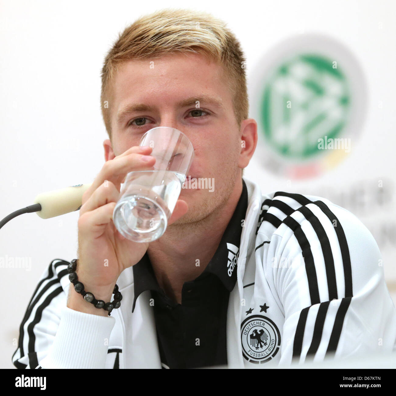 Germany's Marco Reus attends a press conference of the German national ...