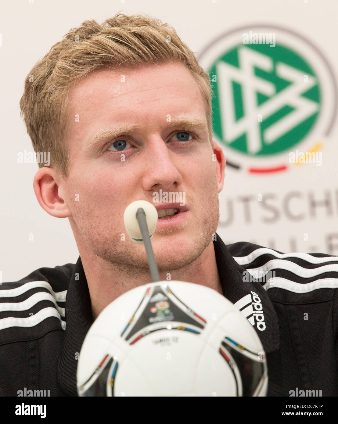Germany's Andre Schuerrle attends a press conference of the German ...
