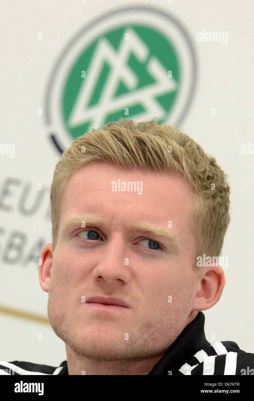 Germany's Andre Schuerrle attends a press conference of the German ...