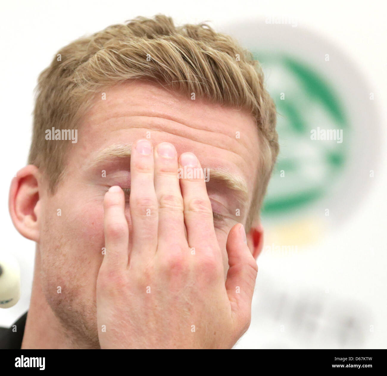 Germany's Andre Schuerrle attends a press conference of the German ...