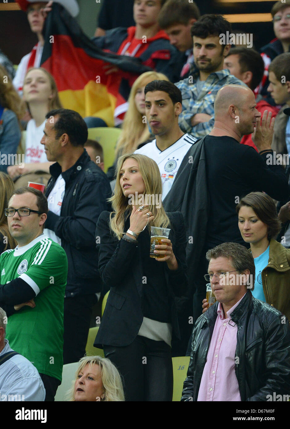 Sarah Brandner, girlfriend of Germany's Bastian Schweinsteiger, during ...