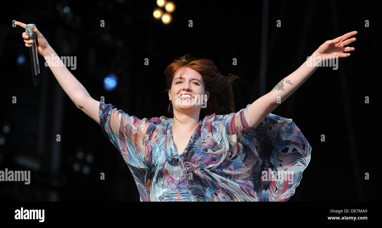 Florence Welch, singer of the band Florence and the Machine, performs ...