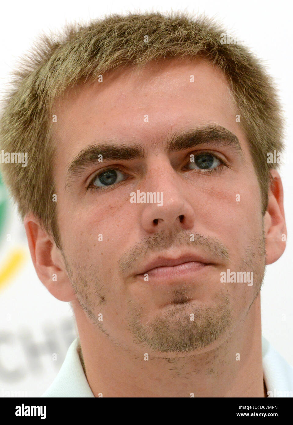 Germany's Philipp Lahm attends a press conference of the German ...