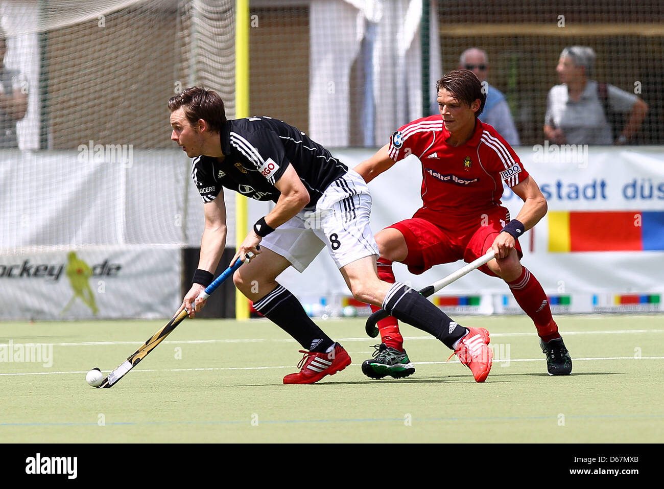 Germany's Christopher Wesley (l) and Belgium's Felix Denayer (r) are ...