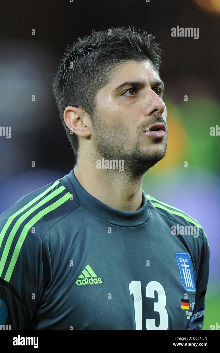 Greece's Michalis Sifakis is pictured during a EURO 2012 quarter final ...