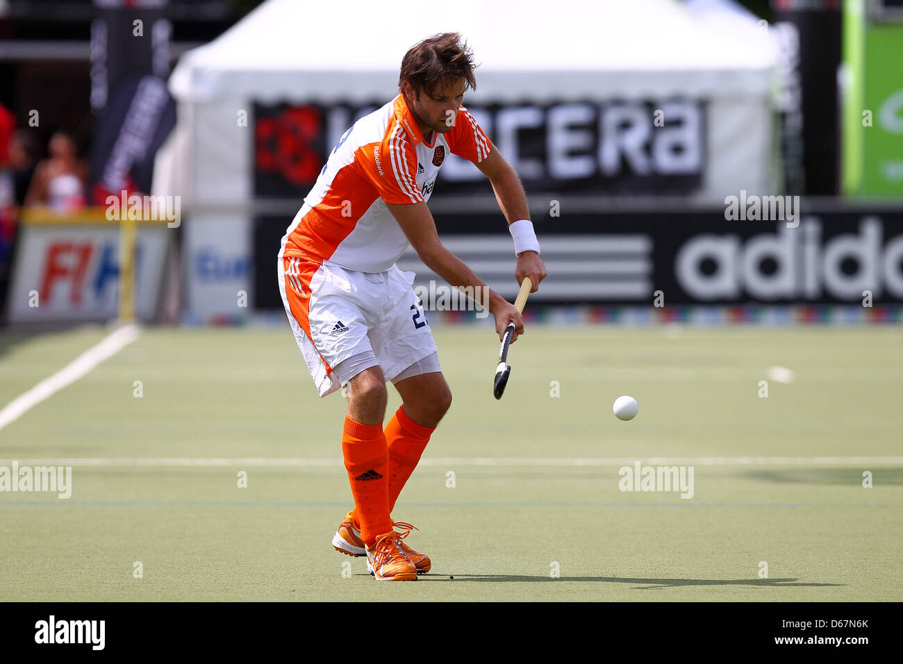 The Netherland's Rogier Hofman is pictured during a field hockey ...