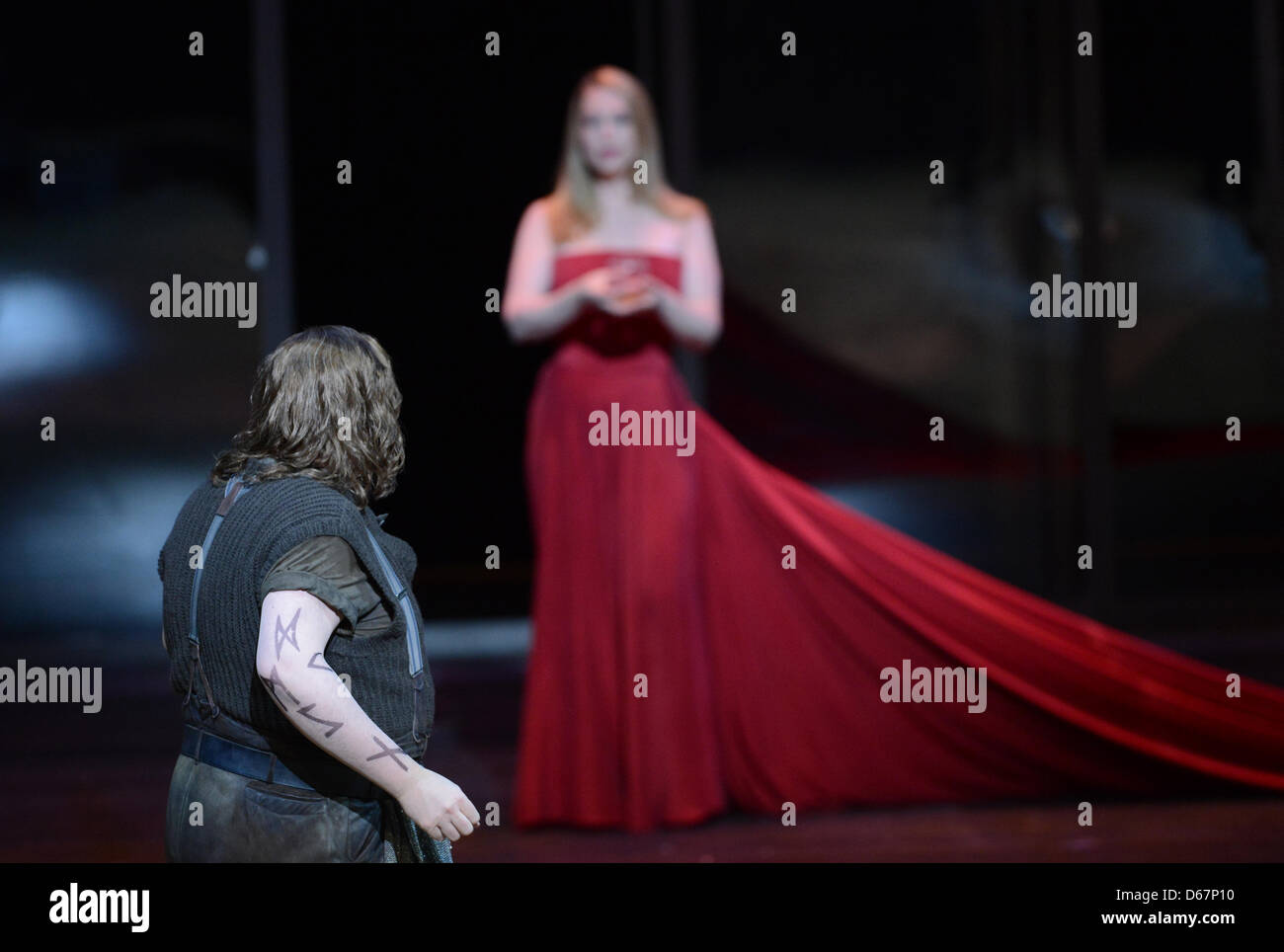 Stephen Gould as Siegfried and Anna Gabler as Gutrune perform in the ...