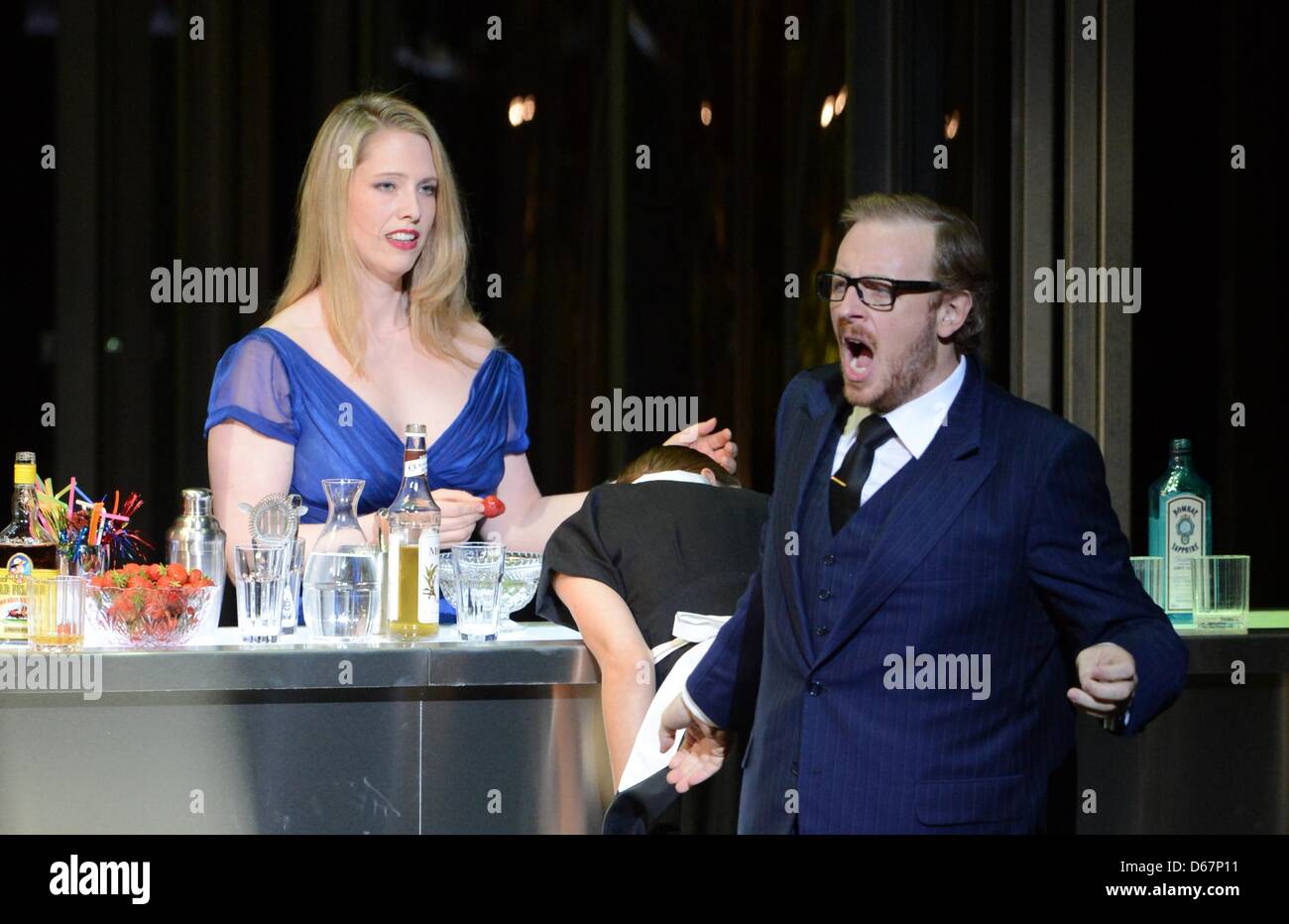 Iain Paterson (R) as Gunther, a 'housekeeper' and Anna Gabler (L) as ...
