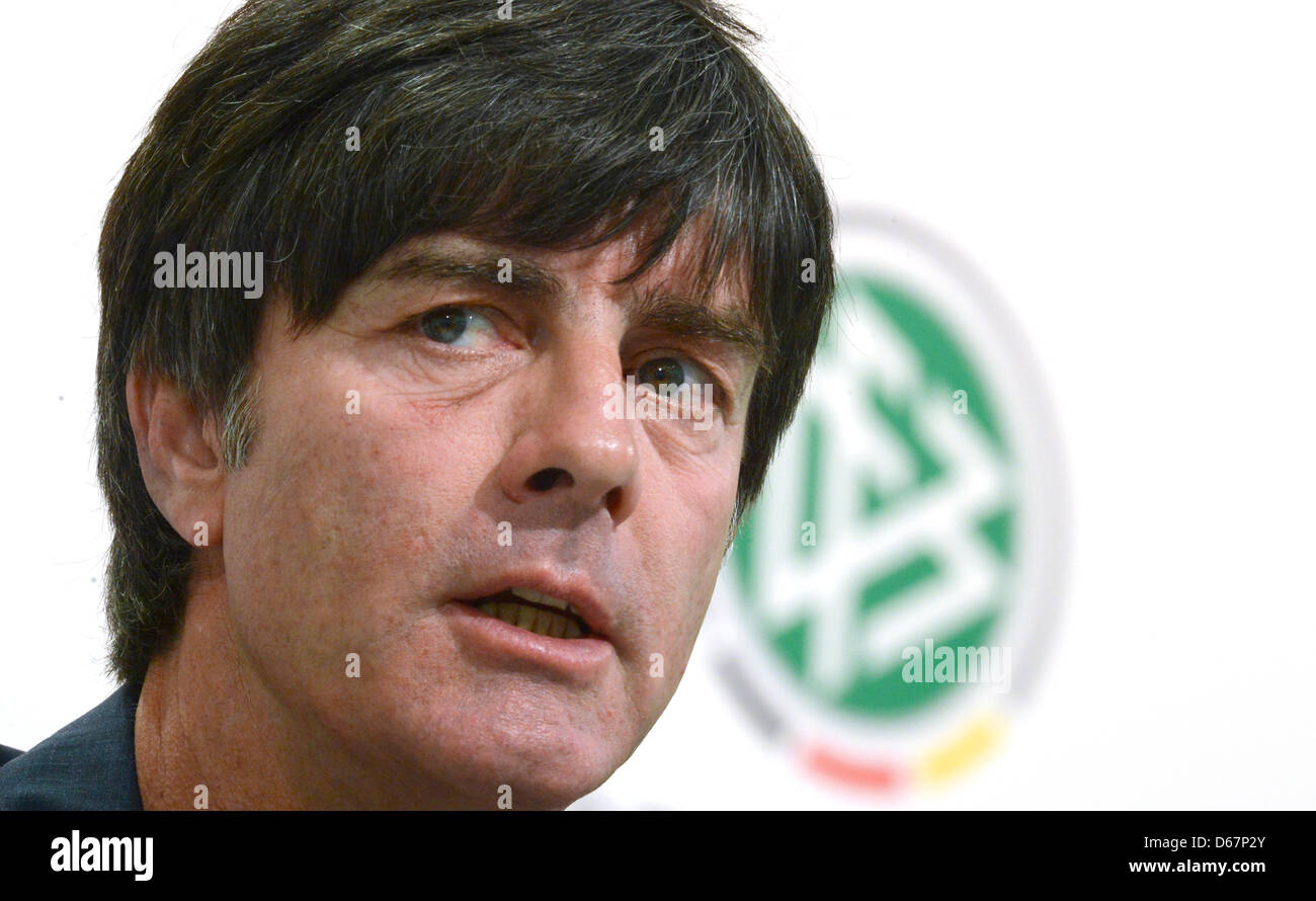 Germany's head coach Joachim Loew during a press conference of the ...
