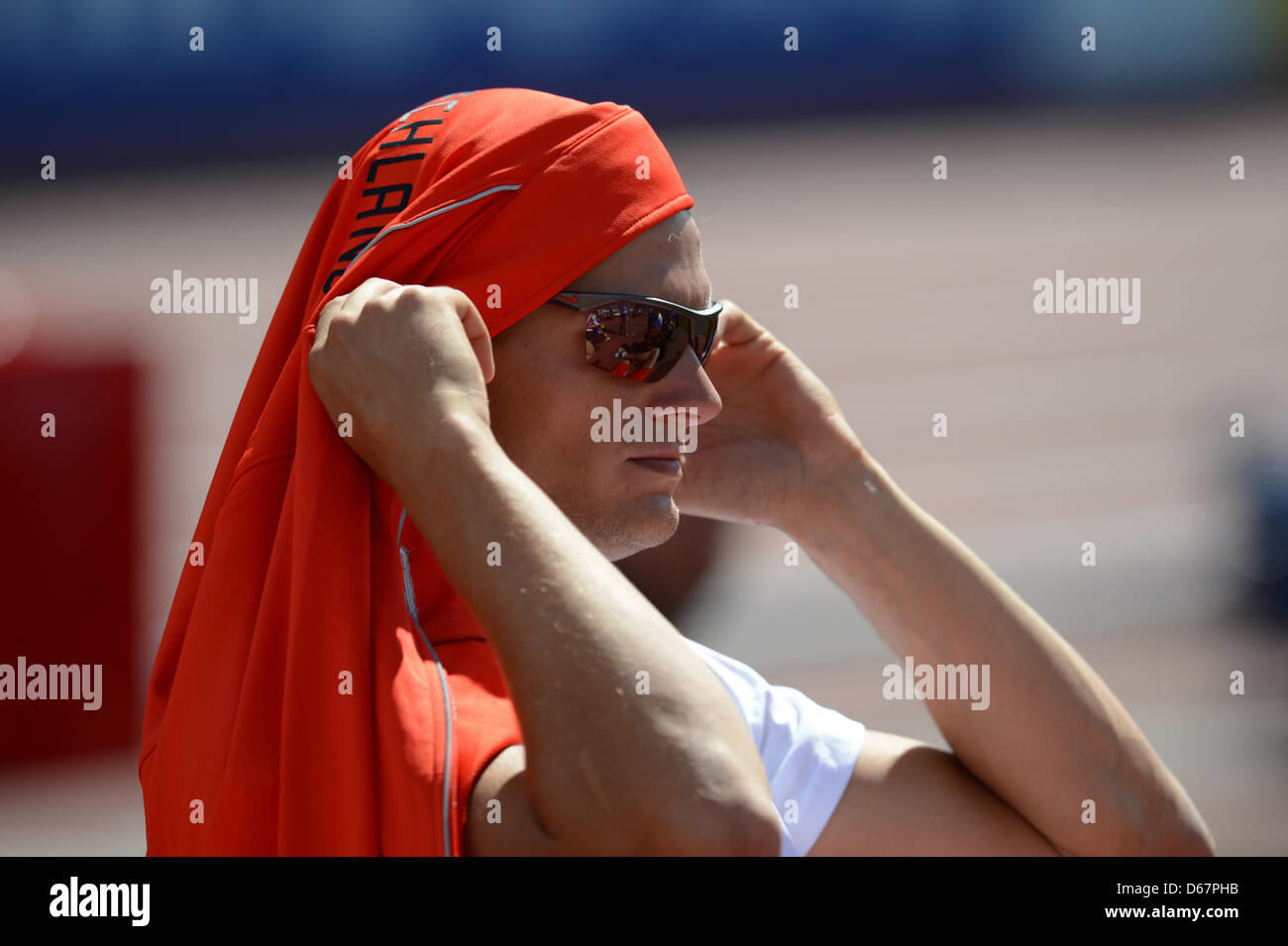 Pascal Behrenbruch of Germany prepares for his attempt in the decathlon ...