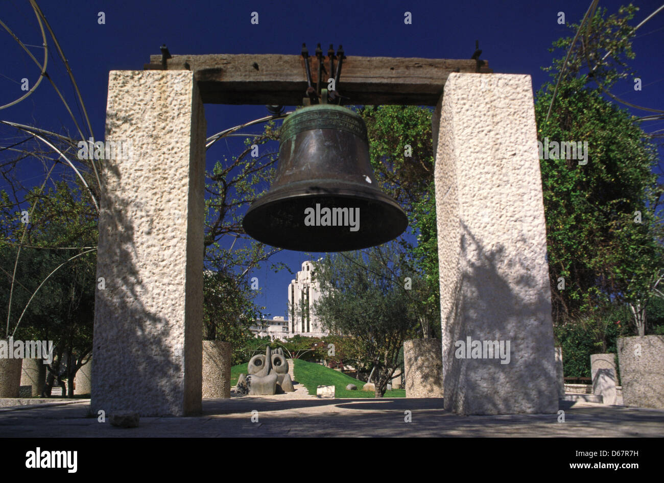 A replica of the Liberty Bell at The Liberty Bell gardens in West ...