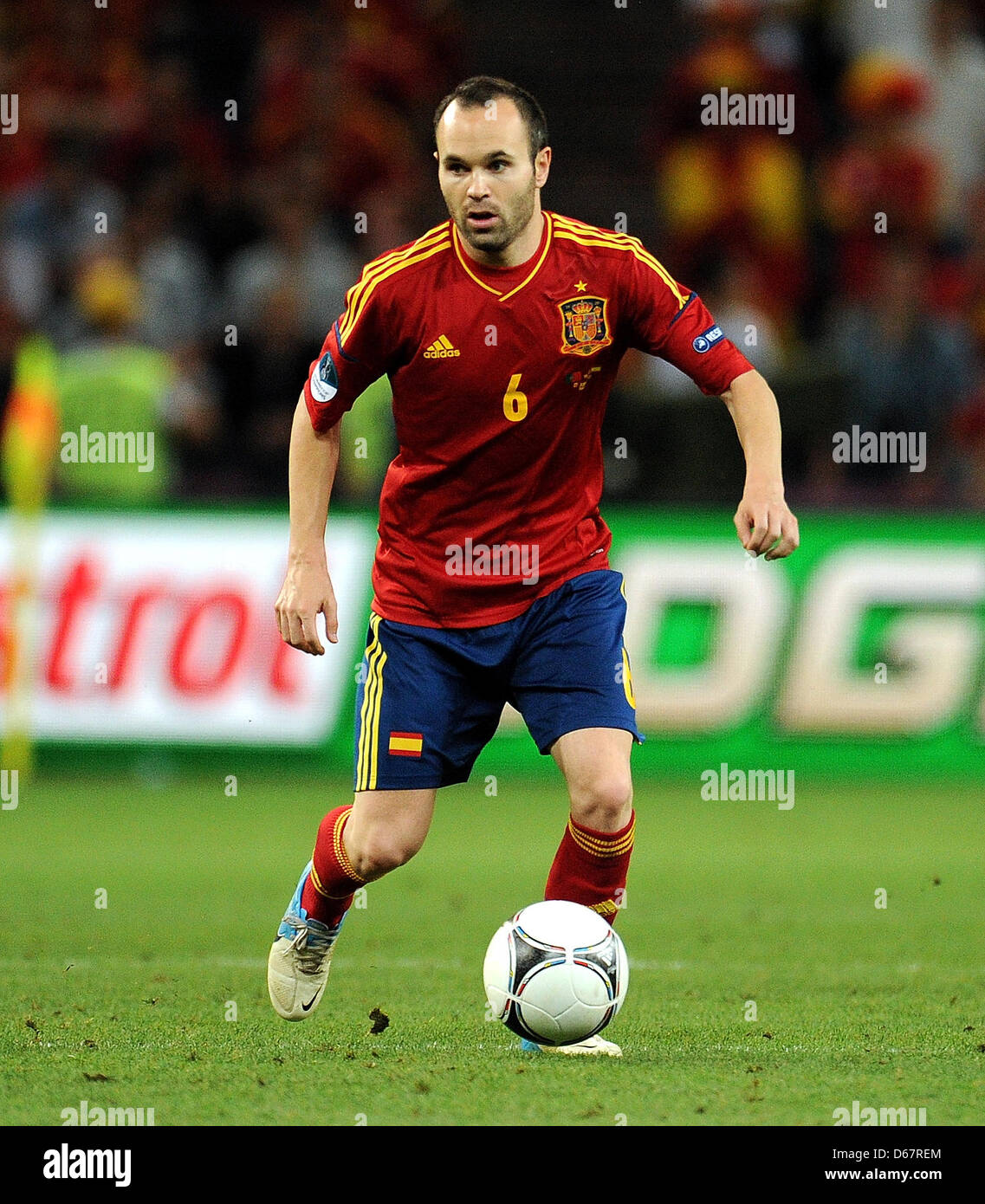 Spain's Andres Iniesta in action during UEFA EURO 2012 semi-final ...