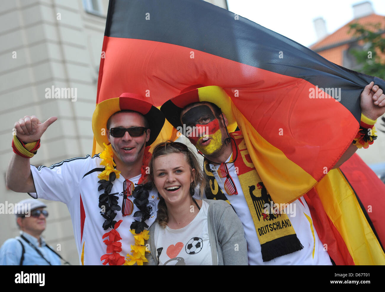 Supporters of Germany cheer prior to the UEFA EURO 2012 semi-final ...