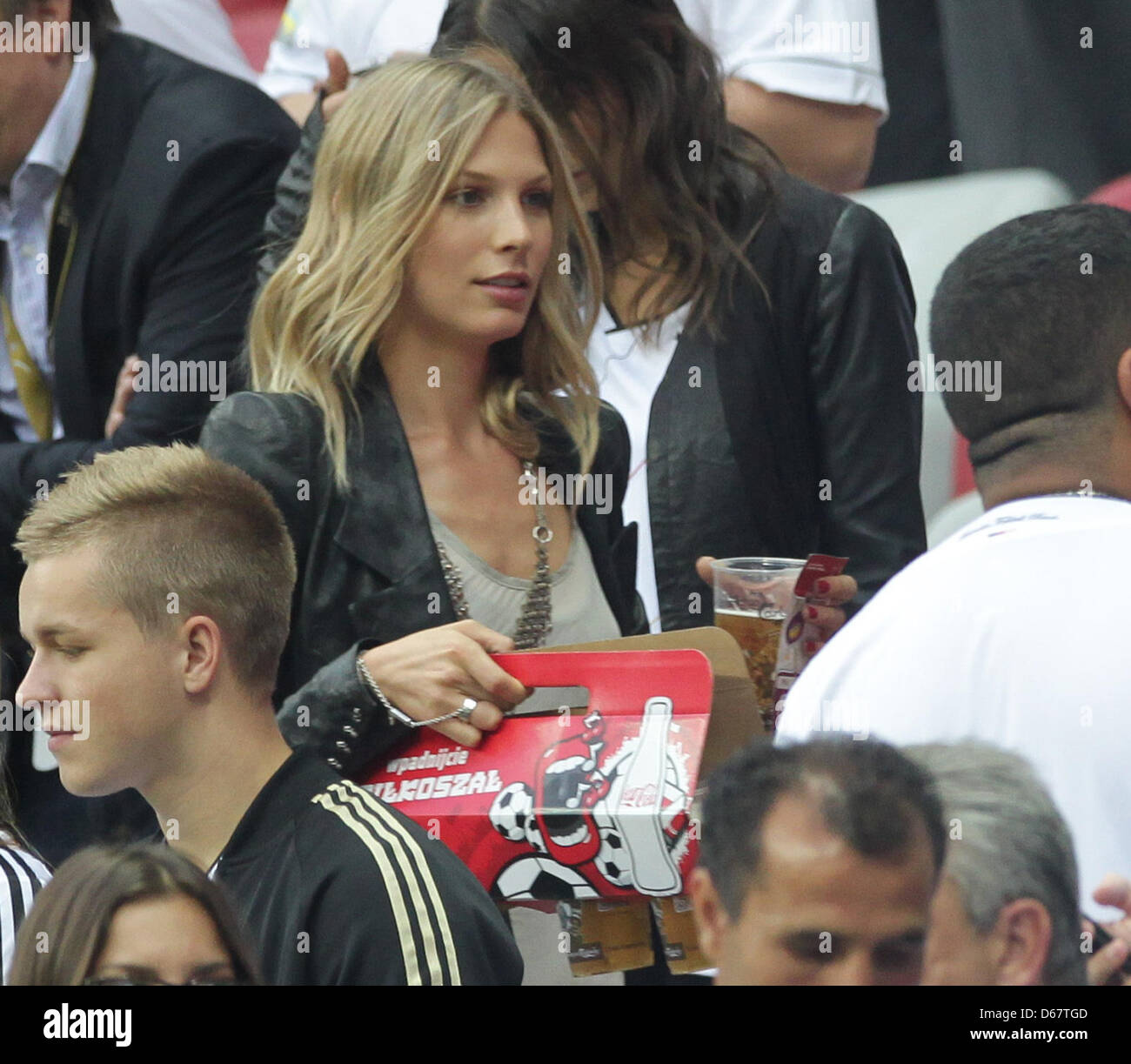 Sarah Brandner, girlfriend of Germany's Bastian Schweinsteiger, seen on ...