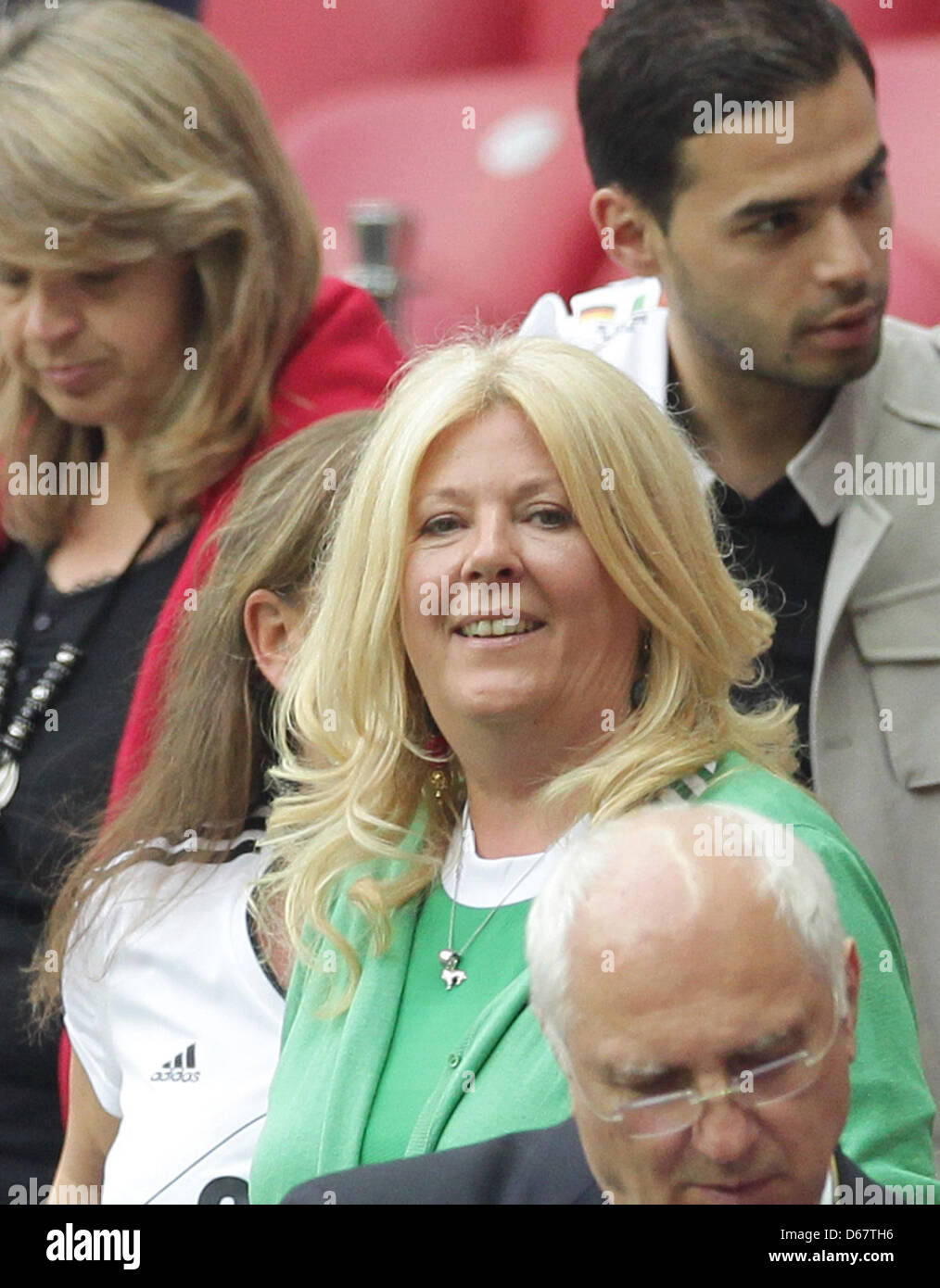 Daniela Loew, wife of German head coach Joachim Loew, seen on the ...
