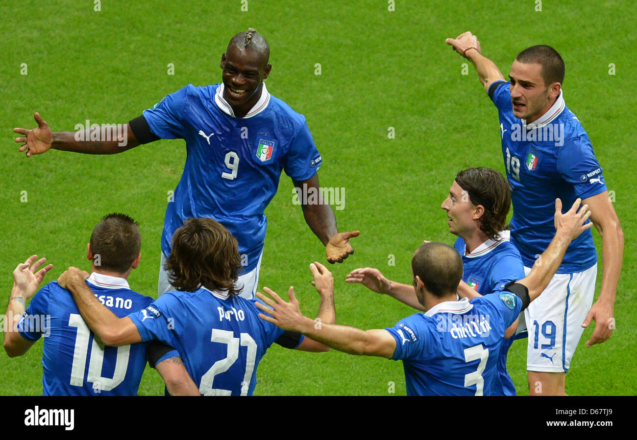 Mario balotelli italy germany 2012 hi-res stock photography and images ...