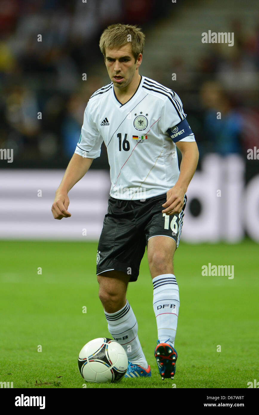 Germany's Philipp Lahm in action during the UEFA EURO 2012 semi-final ...