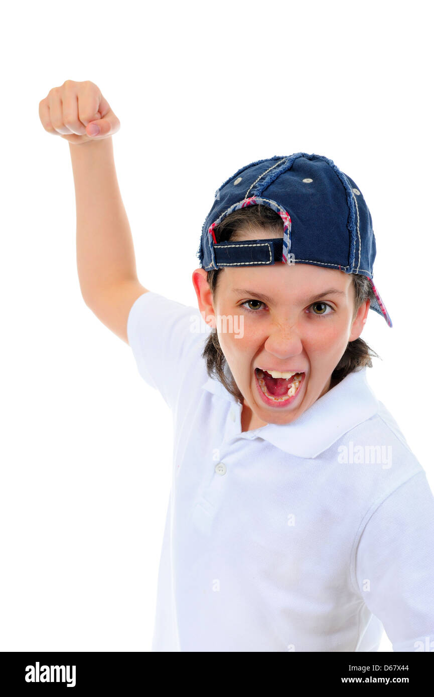 Angry little boy Stock Photo - Alamy