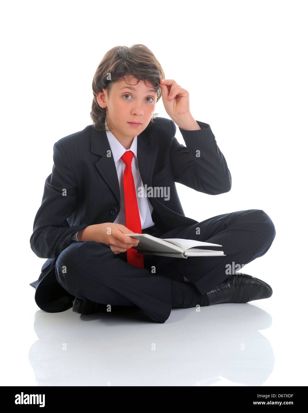 little boy reading a book Stock Photo - Alamy